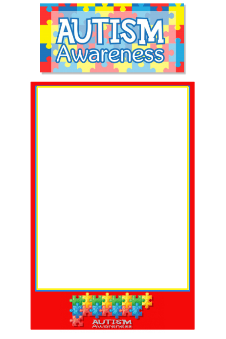 Copy of Autism Awareness Party Prop Frame | PosterMyWall