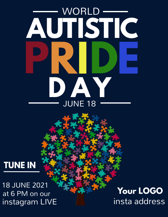 AUTISTIC PRIDE DAY FLYER TEMPLATE | PosterMyWall