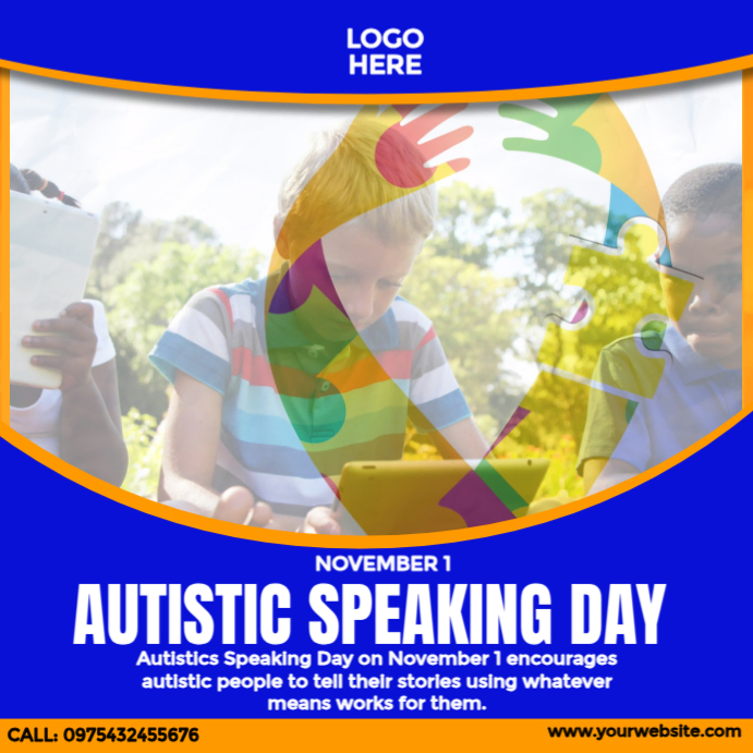 Autistic Speaking Day Template | PosterMyWall