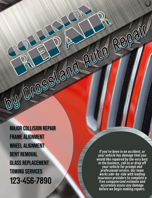 auto collision repair flyer template | PosterMyWall