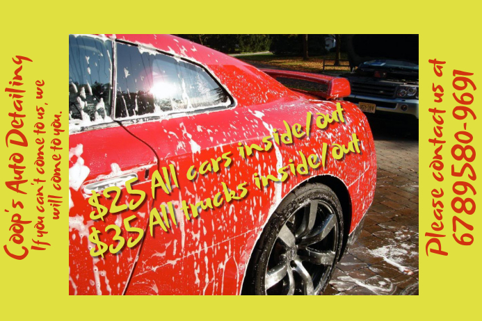 Auto Detailing Template Postermywall