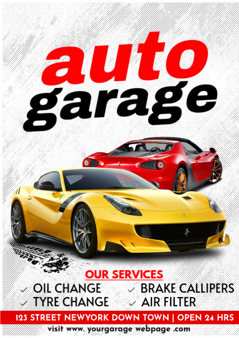 Plantilla de auto garage posters | PosterMyWall