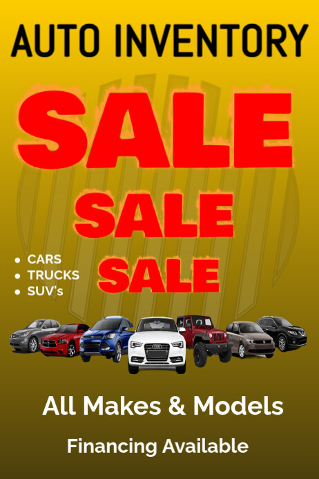 Copy of Auto Inventory Sale Poster Sign Poster | PosterMyWall