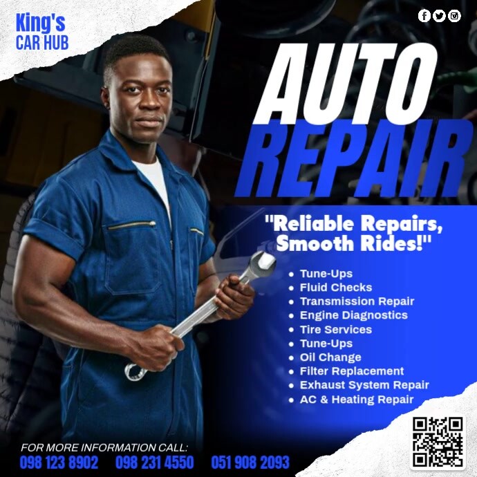 AUTO REPAIR ADS Template | PosterMyWall