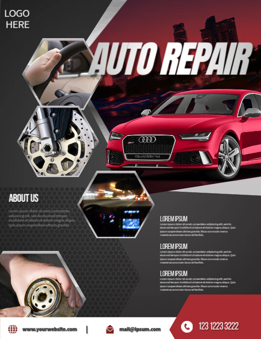 Plantilla de Auto Repair Car | PosterMyWall