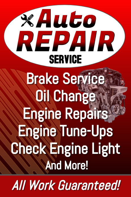 Copy of Auto Repair Service Poster Sign | PosterMyWall