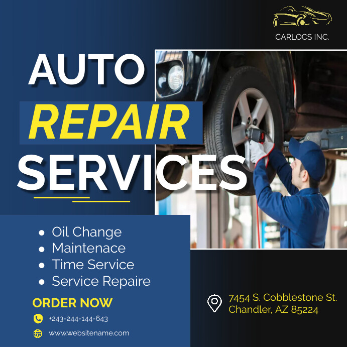 Auto repair services Instagram post Template | PosterMyWall