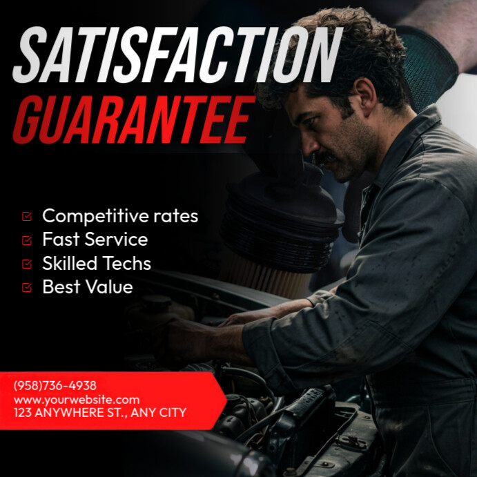Modèle Auto Repair Shop Poster Template | PosterMyWall