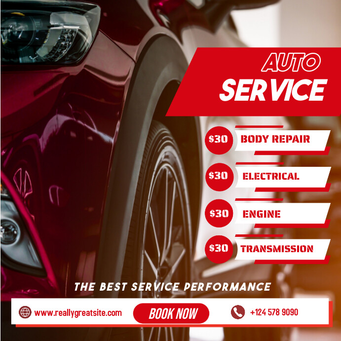 Plantilla de Auto Service Car | PosterMyWall