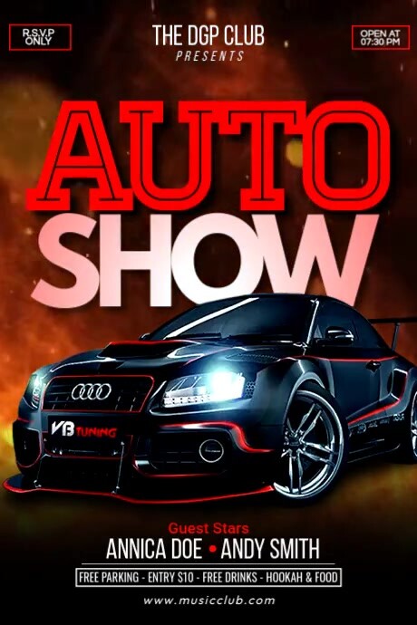 Plantilla de Auto Show Party Event | PosterMyWall
