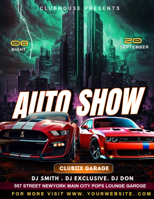 Auto show posters Template | PosterMyWall