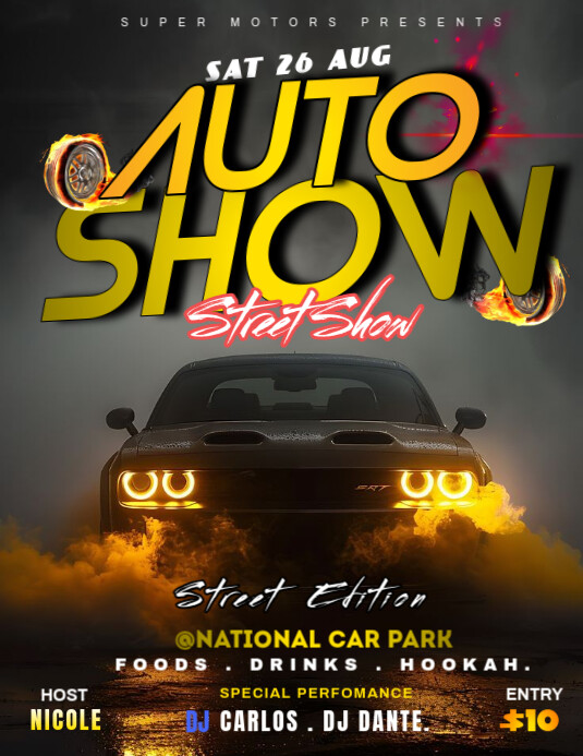 Copy of auto show posters | PosterMyWall