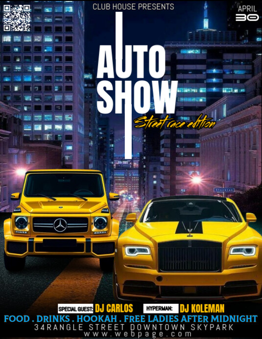 Auto Show Street Race Edition Flyer (us Letter) Template | PosterMyWall