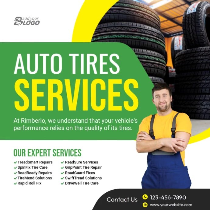 Auto Tires Services Instagram Post Template | PosterMyWall