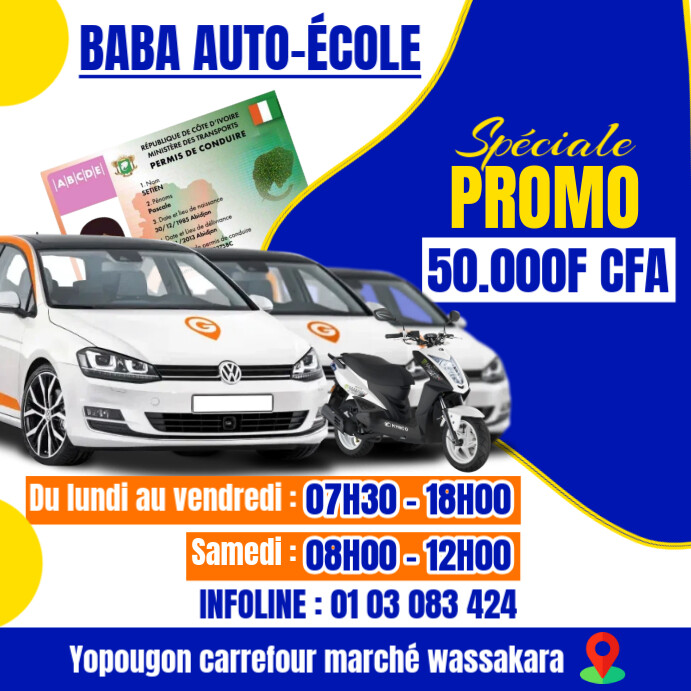 autoecole Template | PosterMyWall