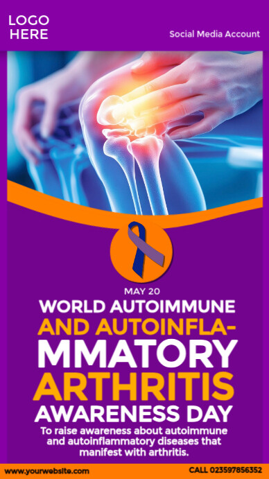 Autoimmune and AutoInflammatory Arthritis Day Template | PosterMyWall