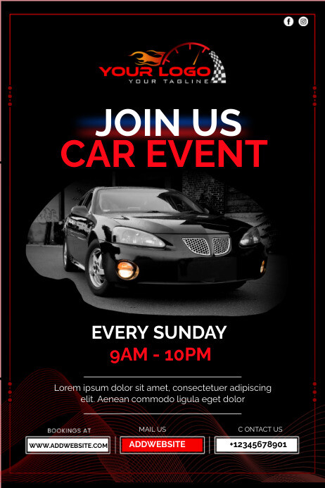 Automobile event flyer Template | PosterMyWall
