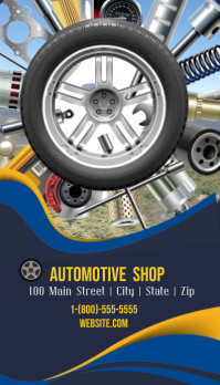 Auto Repair Shop Business Card Template | PosterMyWall