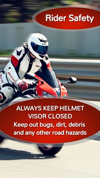 Copy of Automotive Fun Facts Motorcycle Rider | PosterMyWall