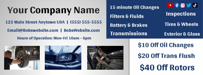 Automotive Repair and Oil Change Shop Template | PosterMyWall