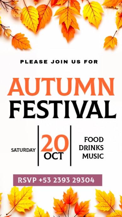 Autumn, fall, harvest, pumpkin patch Template | PosterMyWall