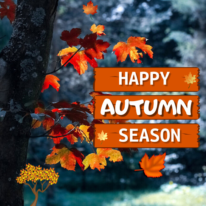 Autumn, hello autumn, event Template | PosterMyWall