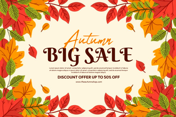 Autumn Big Sale Template | PosterMyWall