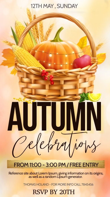 autumn celebrations Template | PosterMyWall