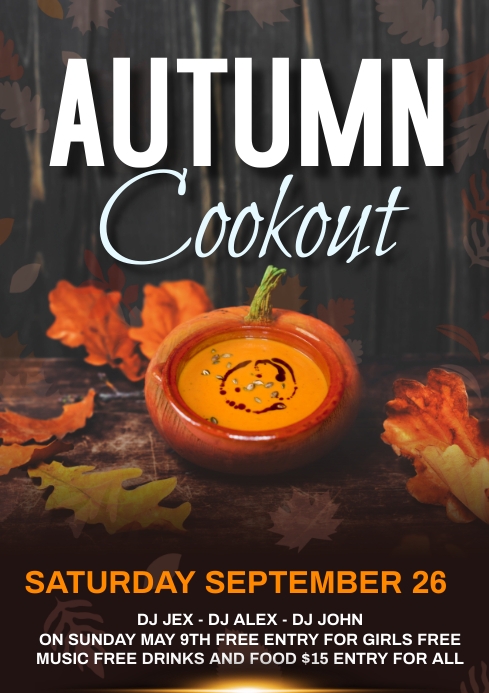 Autumn Cookout Template | PosterMyWall