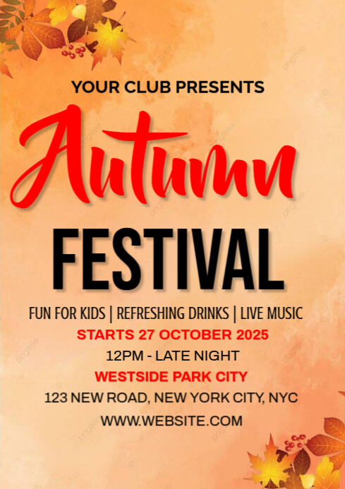 Autumn Day A4 Template | PosterMyWall