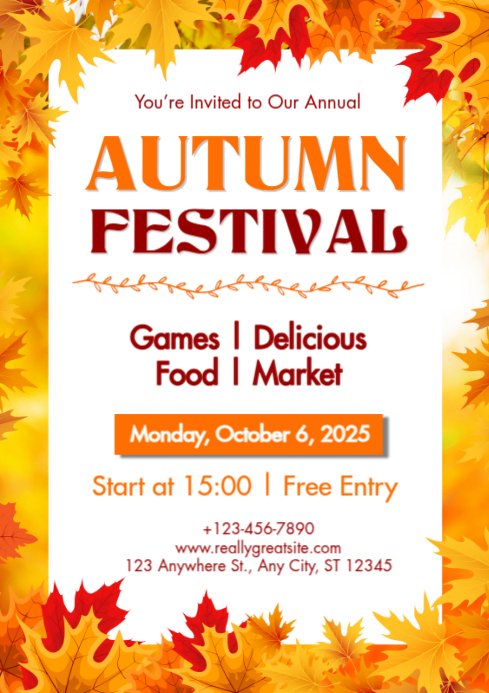 autumn Template | PosterMyWall