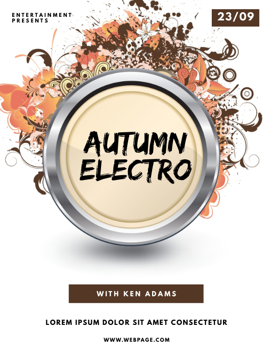 Autumn Electro Party flyer template | PosterMyWall