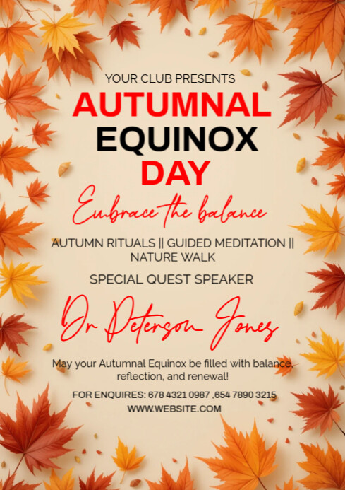 Autumn Equinox Template | PosterMyWall