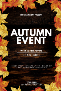 Autumn Events Schedule Calendar Template | PosterMyWall
