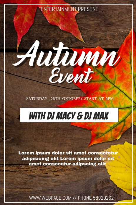 Autumn event flyer template | PosterMyWall