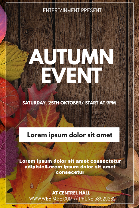 Copy of Autumn event flyer template | PosterMyWall