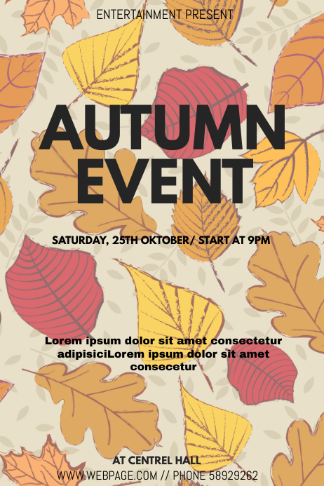 Autumn event flyer template | PosterMyWall