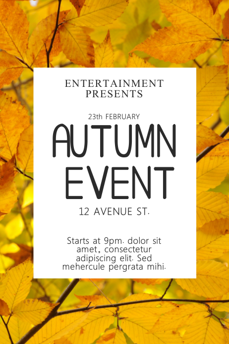 Autumn event Flyer Template | PosterMyWall