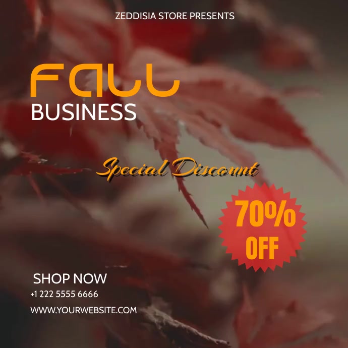 autumn fall business flyer template | PosterMyWall