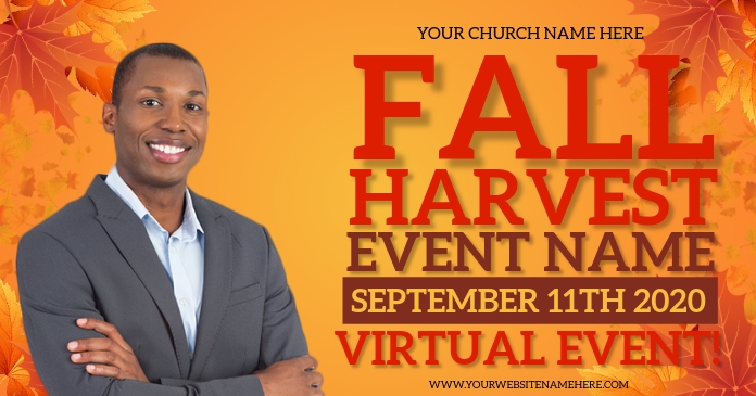 AUTUMN FALL CHURCH EVENT ONLINE TEMPLATE | PosterMyWall