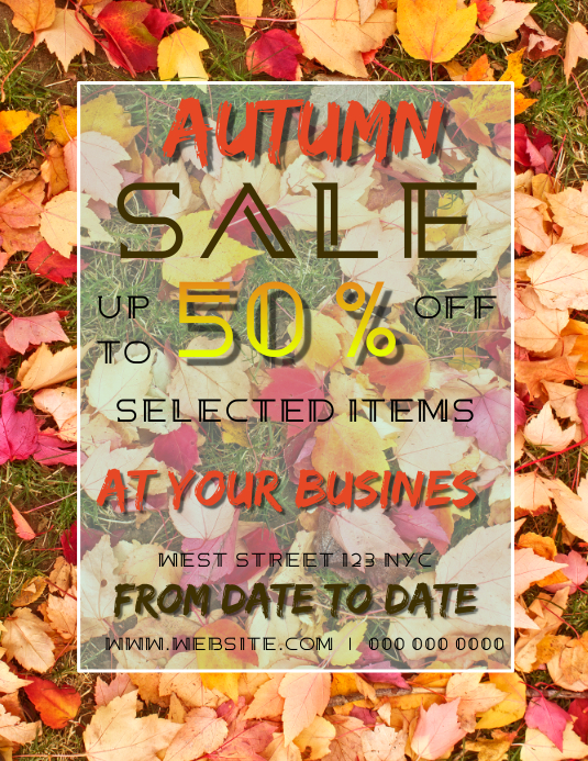 Copy of AUTUMN FALL DISCOUNT SALE AD | PosterMyWall