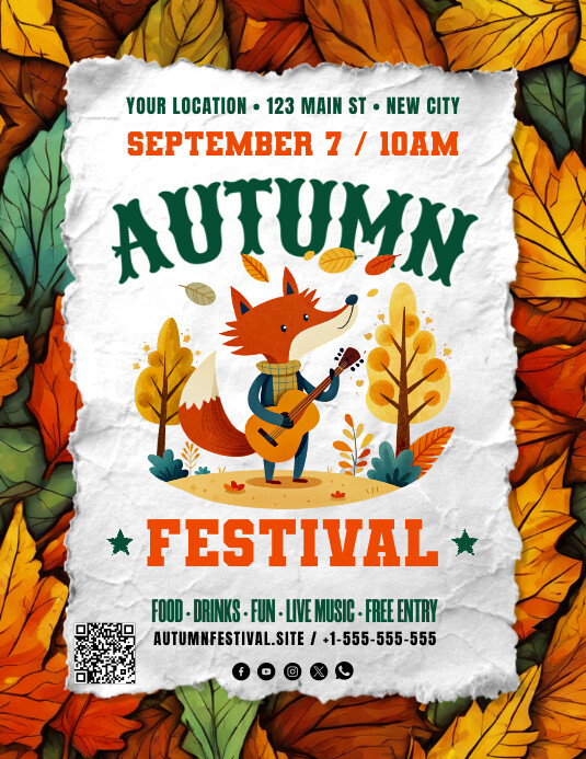 Plantilla de Autumn / Fall Event Flyer | PosterMyWall