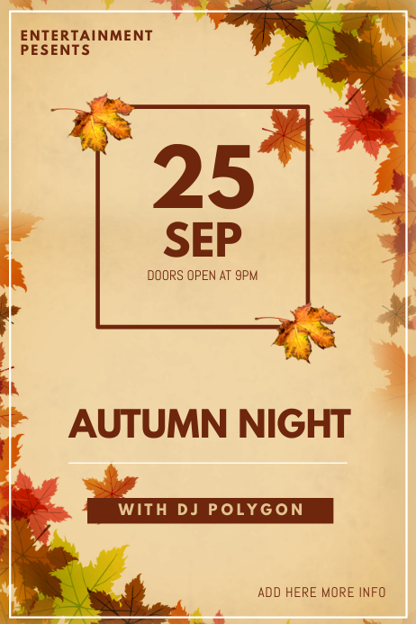 Autumn fall event flyer template | PosterMyWall