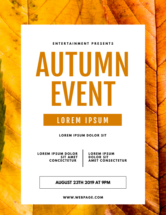 Copy of Autumn Fall Event Flyer Template | PosterMyWall