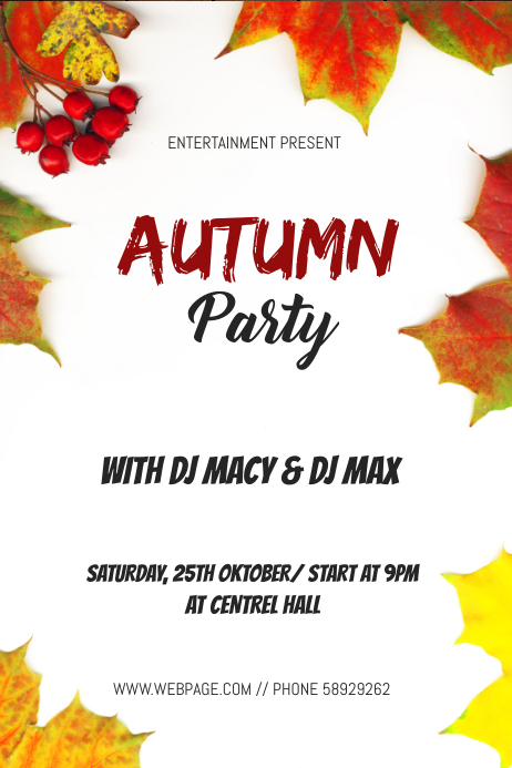 Autumn fall event flyer template | PosterMyWall