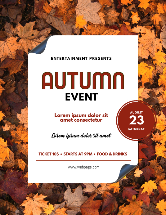 Autumn fall event flyer template | PosterMyWall