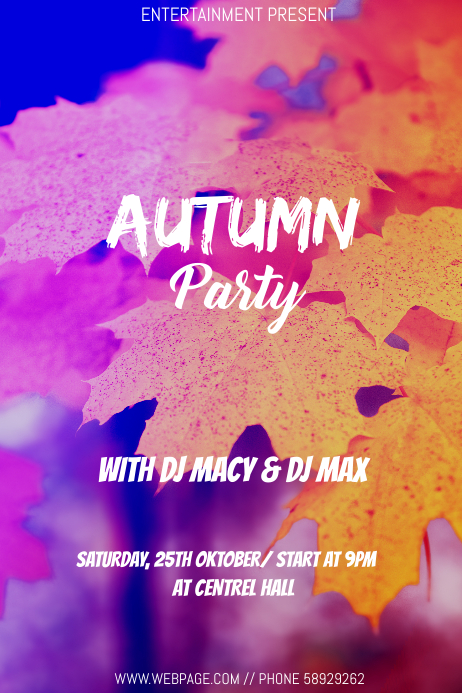 Autumn fall event flyer template | PosterMyWall