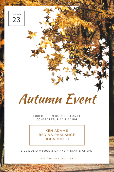 Autumn Fall Event flyer template | PosterMyWall