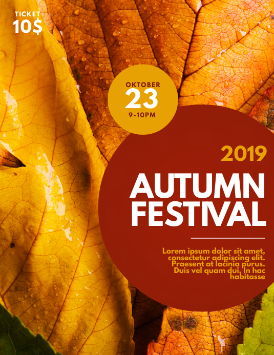 Autumn fall event flyer template | PosterMyWall