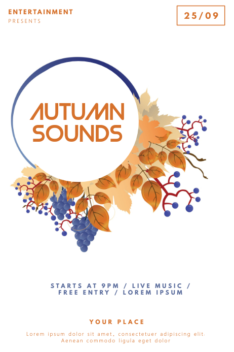 Autumn fall event flyer template | PosterMyWall